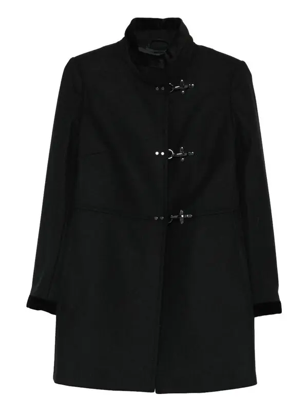 FAY Virginia 3 Ganci Wool Coat - Black