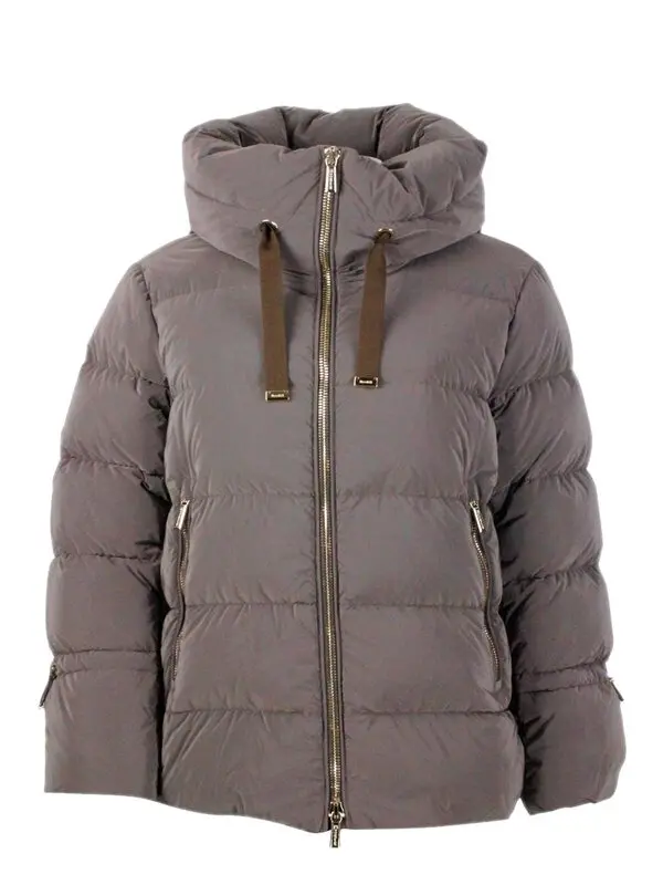 MOORER A-line Down Jacket - Brown