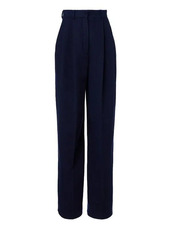 Loro Piana Kurt High-rise Wide-leg Pants - Blue