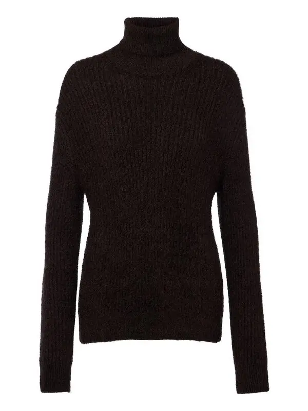 Loro Piana Turtleneck Wool-blend Sweater - Brown