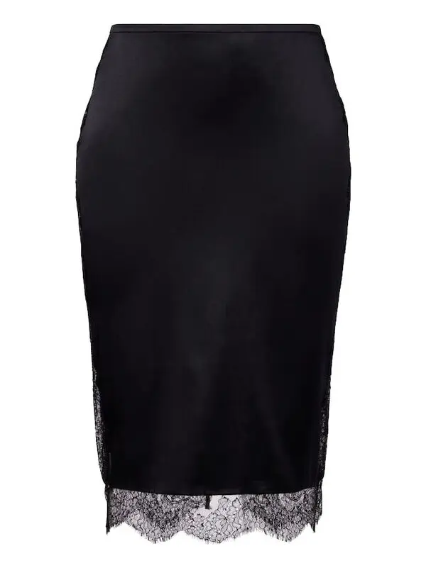 TOM FORD Silk-blend Crêpe Satin Pencil Skirt - Black