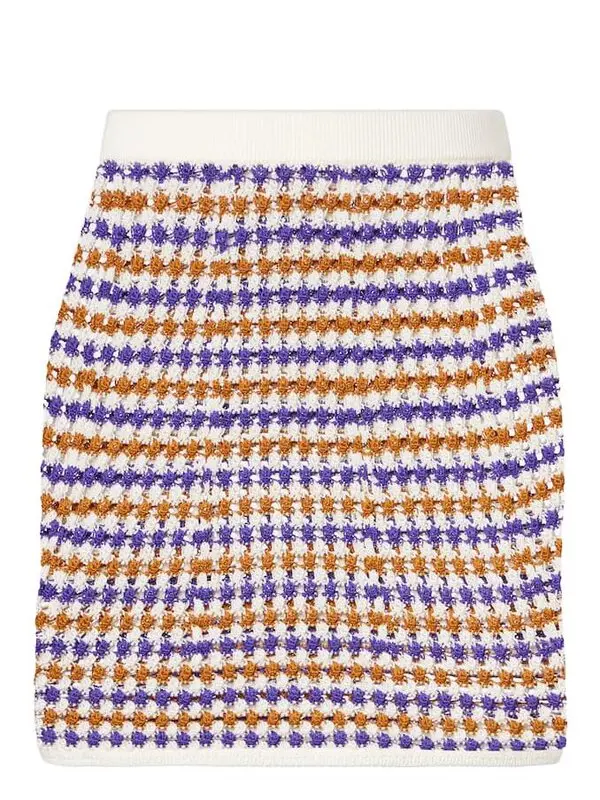 ERES Open-knit Cotton-blend Miniskirt - Multicoloured