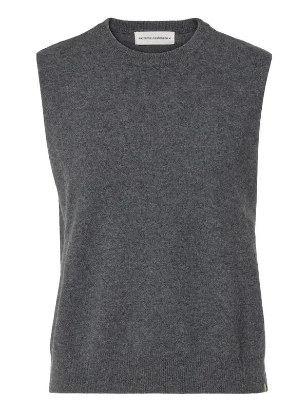 EXTREME CASHMERE X Be Now Cashmere-blend Sweater Vest - Grey