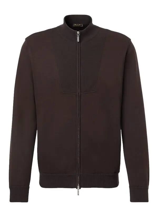 Loro Piana Whitney Cotton-blend Jersey Bomber Jacket - Brown