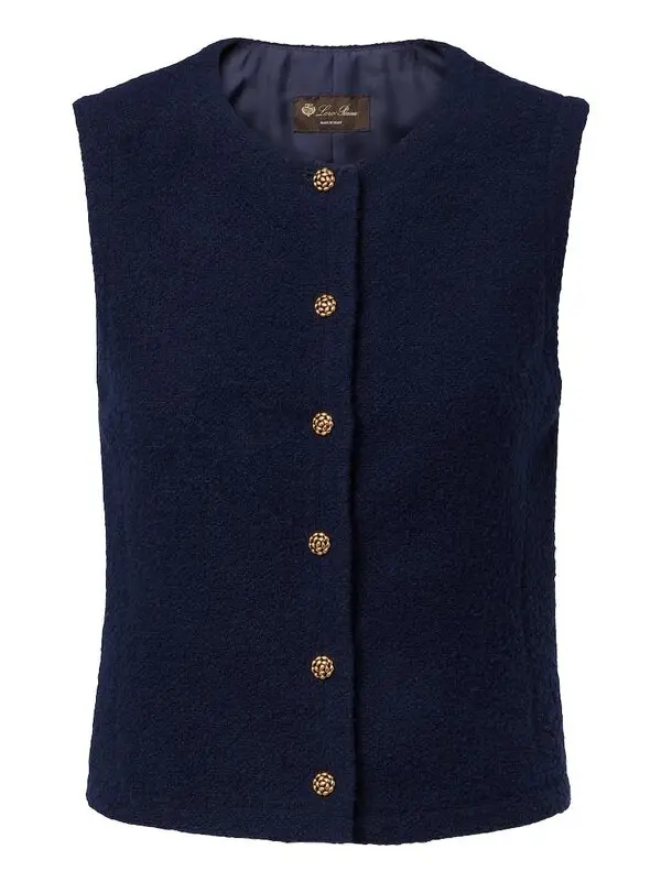 Loro Piana Cashmere And Wool-blend Vest - Blue
