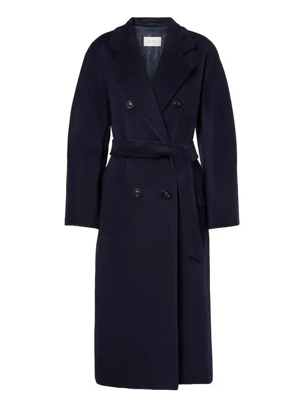 Max Mara Madame Wool And Cashmere Wrap Coat - Black