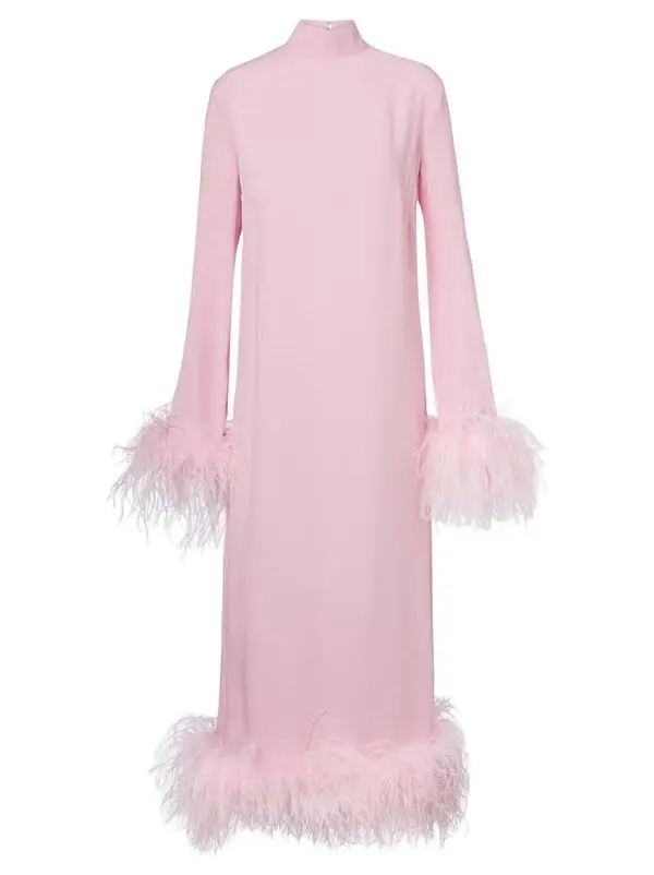 TALLER MARMO Gina Crêpe Cady Midi Dress - Pink