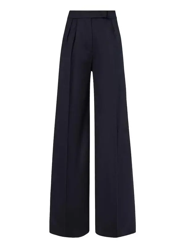 Max Mara Ori Camel Hair Wide-leg Trousers - Blue