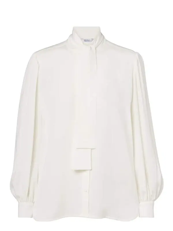 Max Mara Melania Silk Blouse - White
