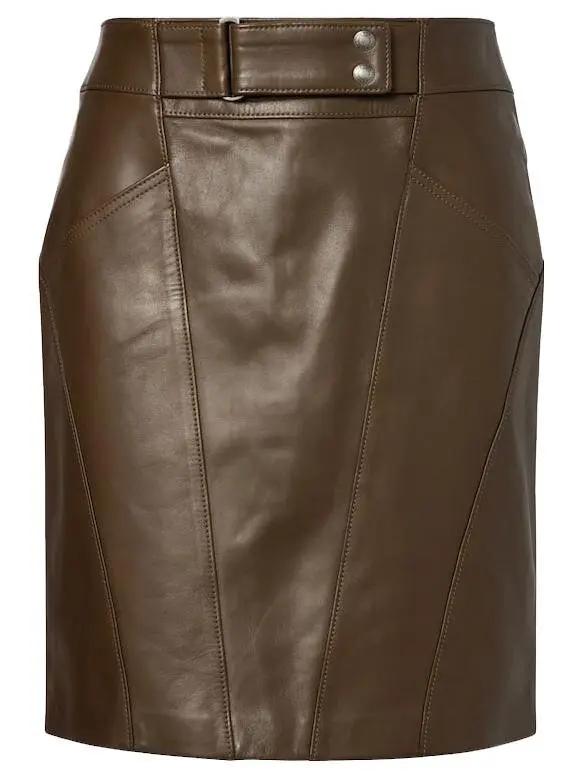 TOM FORD Leather Miniskirt - Green
