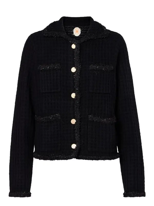 Jardin Des Orangers Wool And Cashmere Cardigan - Black