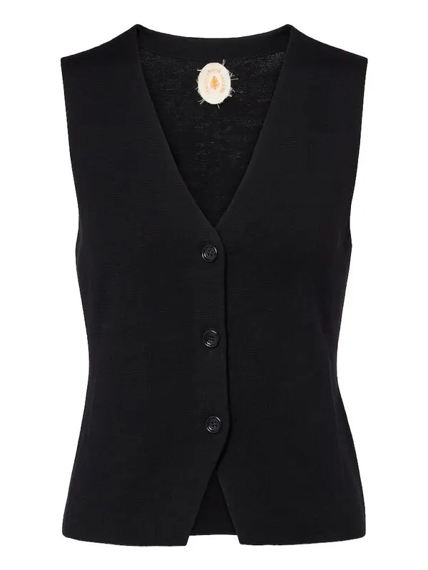 Jardin Des Orangers Virgin Wool Vest - Black