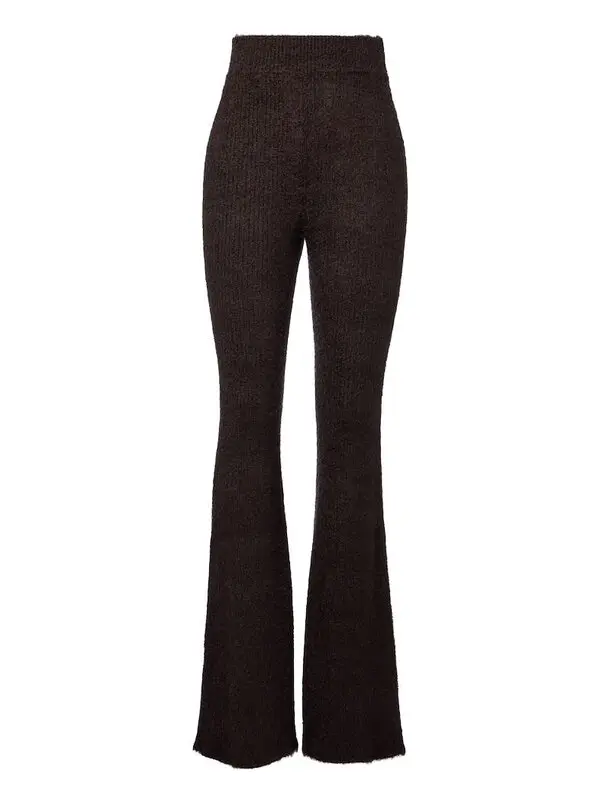 Loro Piana Silk And Cashmere Flared Pants - Brown