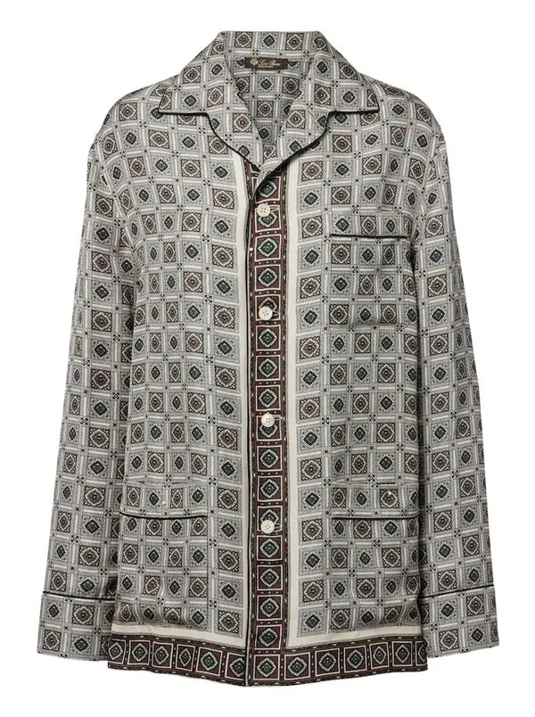 Loro Piana Lian Printed Silk Twill Shirt - Multicoloured