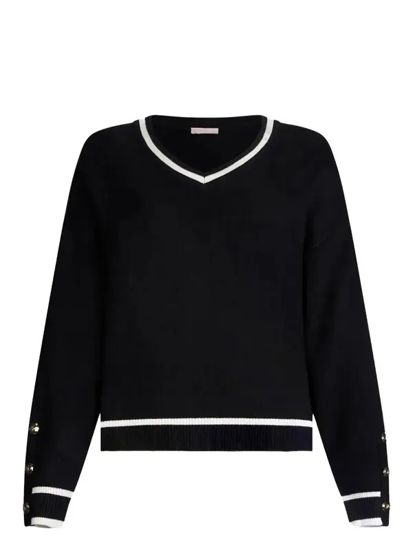 Liu Jo Contrasting-trim Sweater - Black