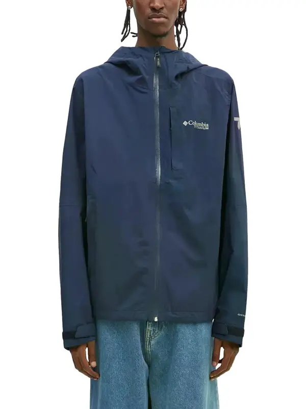 Columbia Hooded Zip-front Jacket - Blue