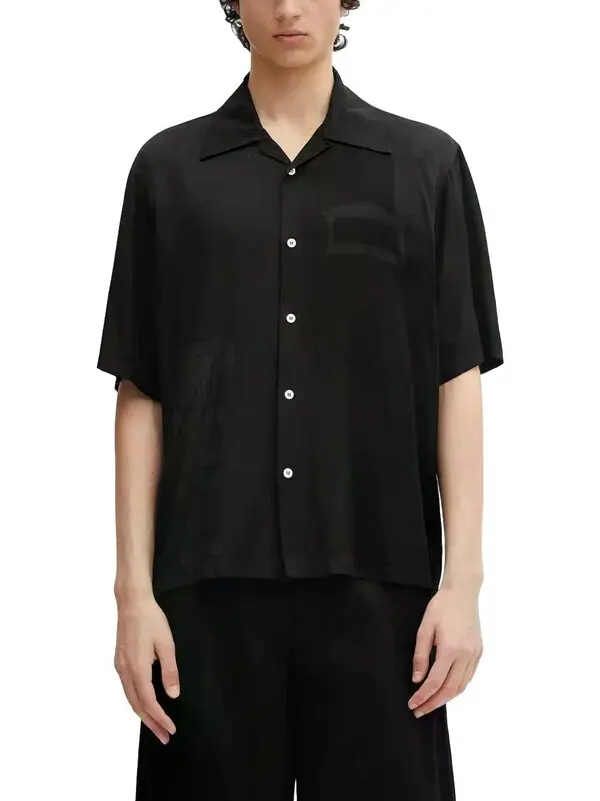 Aries Ancient Column Short-sleeve Shirt - Black