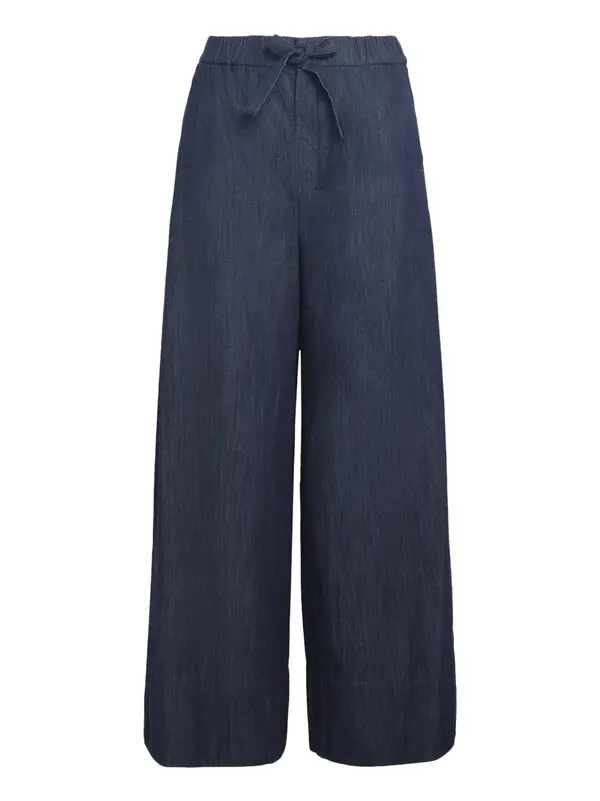 Max Mara Drawstring Wide-leg Jeans - Blue