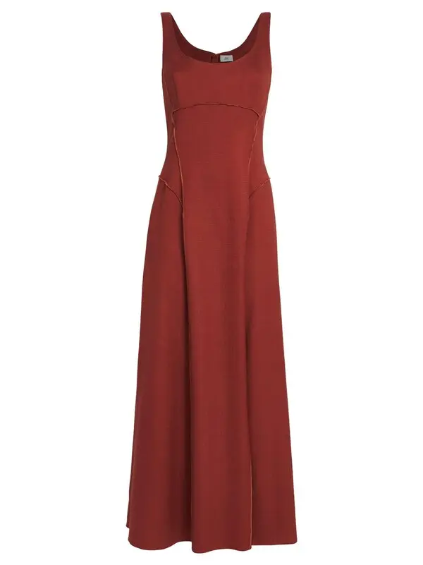 Adam Lippes Canvas Shay Midi Dress - Red