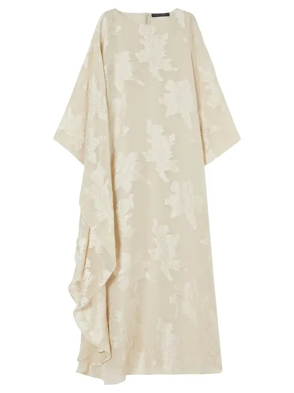 Marina Rinaldi Silk-blend Sughero Maxi Dress - Beige