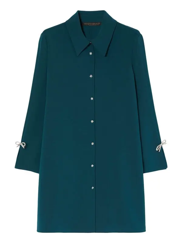 Marina Rinaldi Embellished Biagio Shirt Jacket - Green