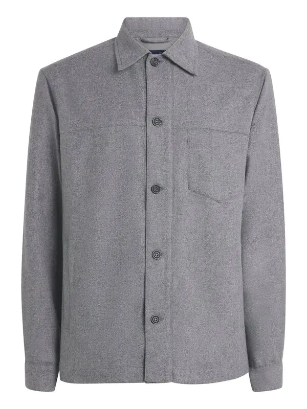 Paul & Shark Wool-cashmere Overshirt - Grey