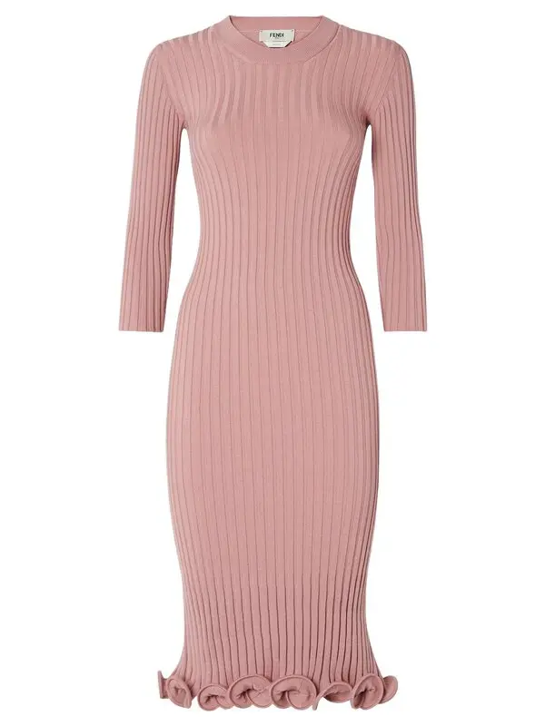 Fendi Close-fitting Midi Dress - Pink