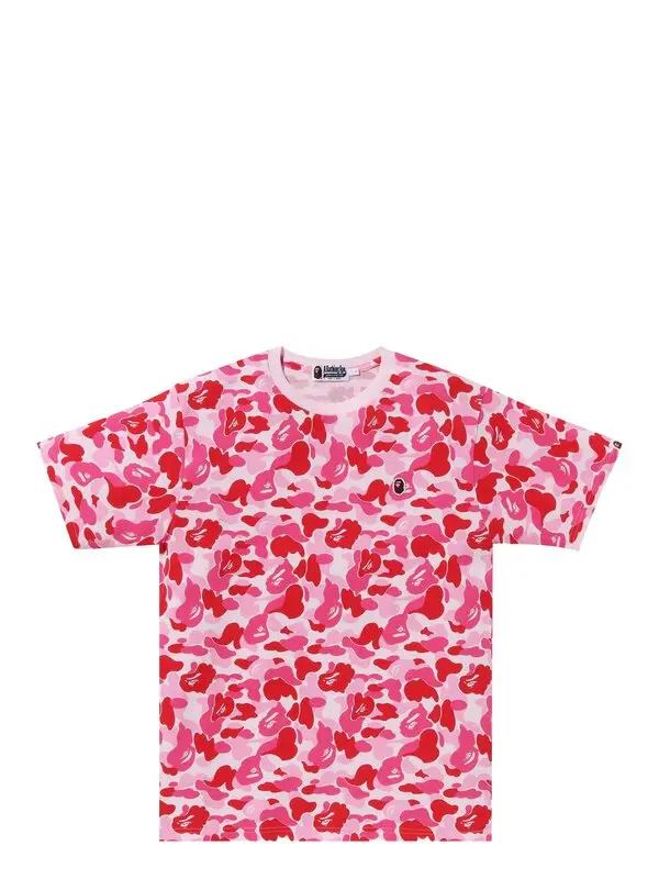 A BATHING APE Abc Camo Ape Head One Point Tee - Pink
