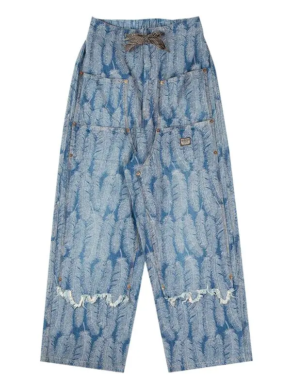 Kapital Magpie Denim Baggy Pants - Blue