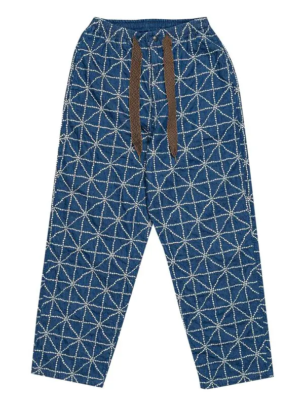 Kapital Denim Folk Dojo Easy Baggy Pants - Blue
