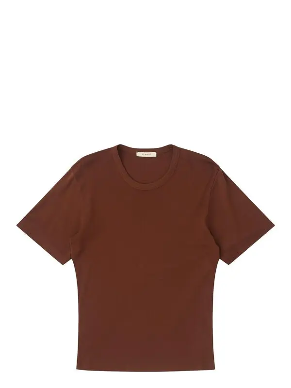 LEMAIRE Rib T-shirt - Brown