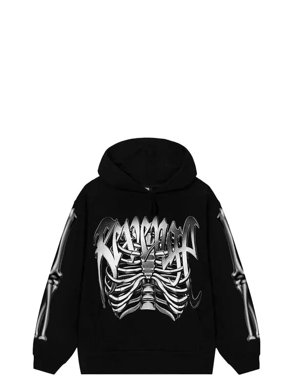 REVENGE Chrome Skeleton Hoodie - Black