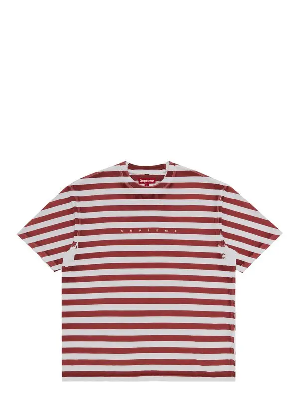 Supreme Overprint Stripe Top - Red