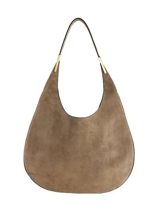 Savette Florence Suede Hobo Bag - Mink