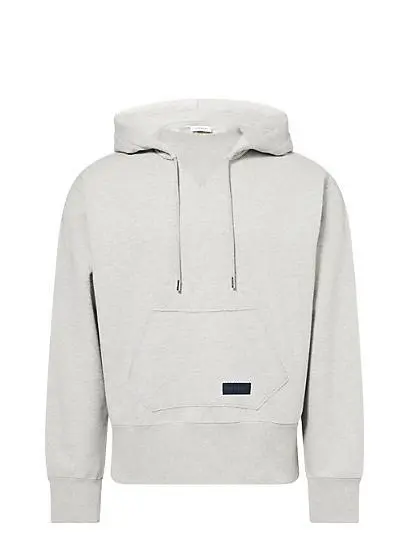 Givenchy Cotton-jersey Logo-patch Hoody - Light Grey Melange