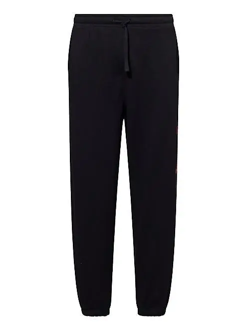 GYMSHARK Varsity Oversized Cotton-blend Jogging Bottoms - Gs Black