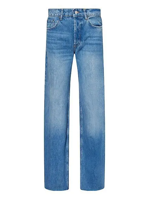 ANINE BING Hugh Wide-leg Denim Jeans - Panama Blue