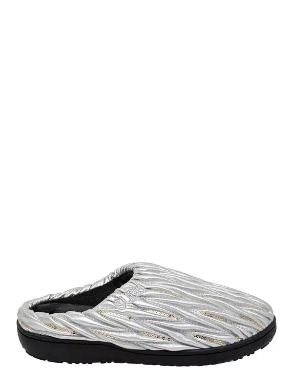 SUBU Sequin-embellished Mules - Silver