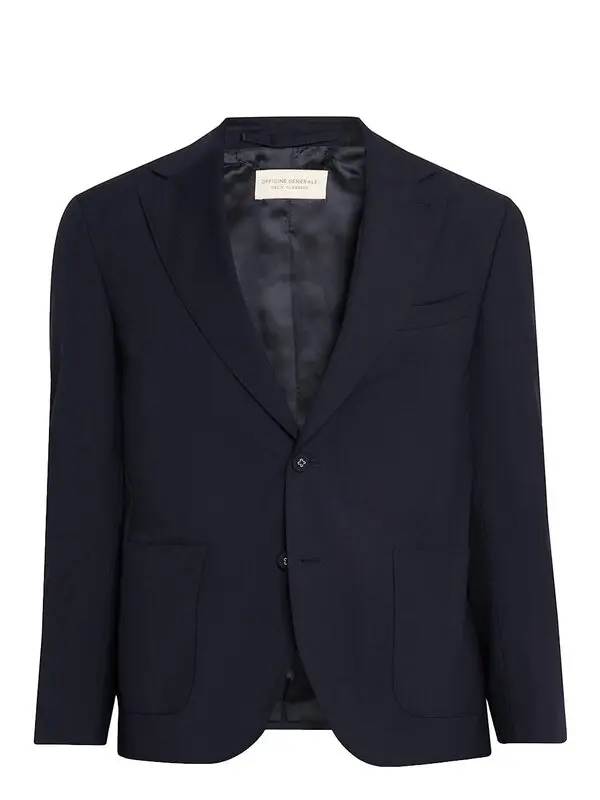 Officine Générale Arthus Wool Single-breasted Sport Coat - Dark Navy