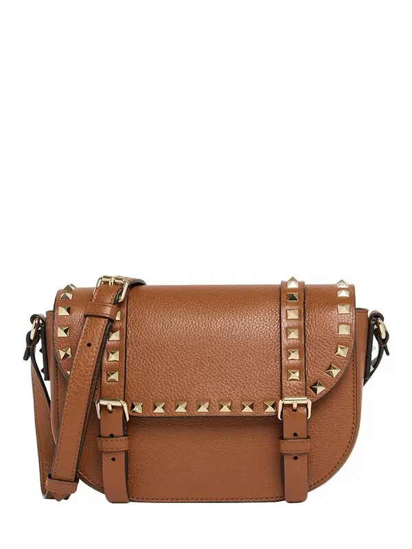 Valentino Garavani Rockstud Small Crossbody Bag - Saddle