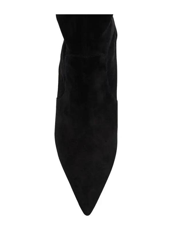 STUART WEITZMAN Power Suede Stiletto Knee Boots - Black