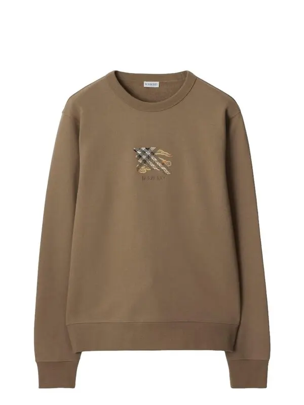 Burberry Ekd Check Cotton Sweatshirt - Clay Brown