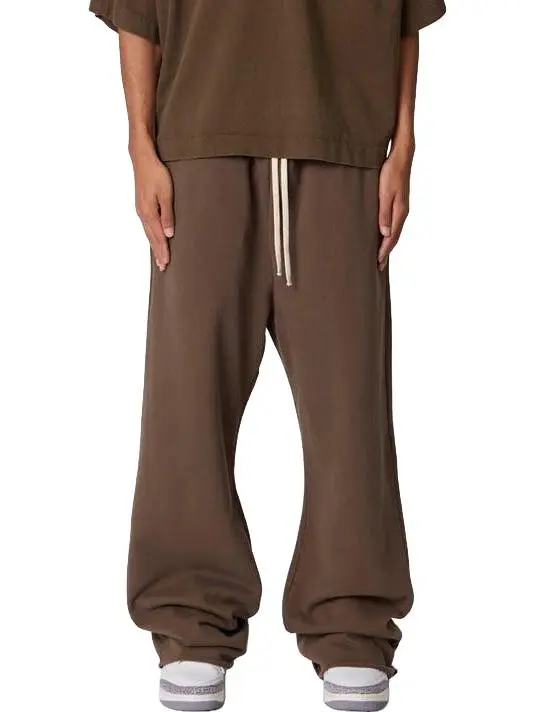 Mnml Ultra Baggy Cotton Fleece Sweatpants - Olive