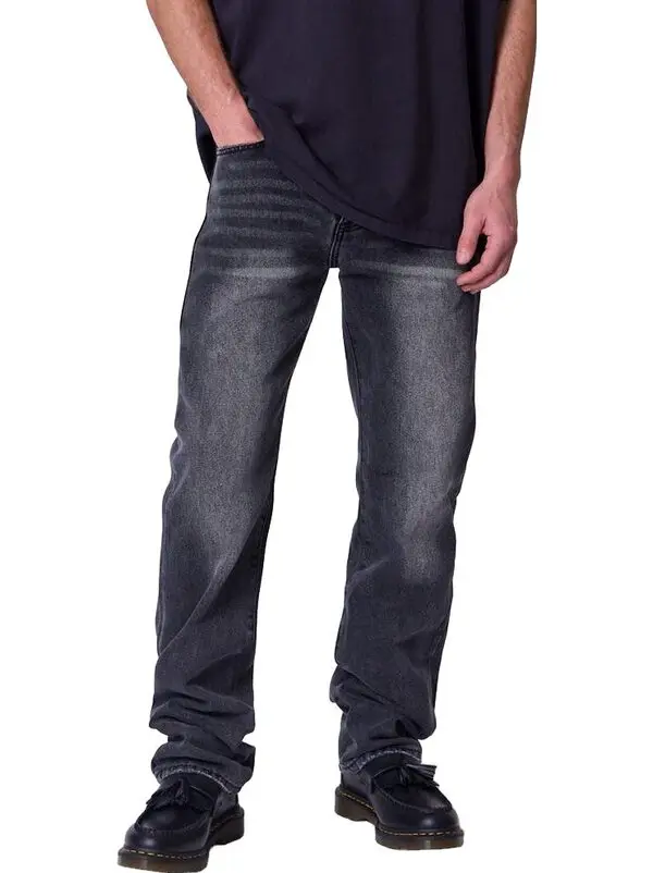 Mnml Straight Leg Jeans - Washed Black