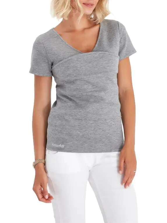 ACCOUCHEE Hands Free Maternity Top - Gray