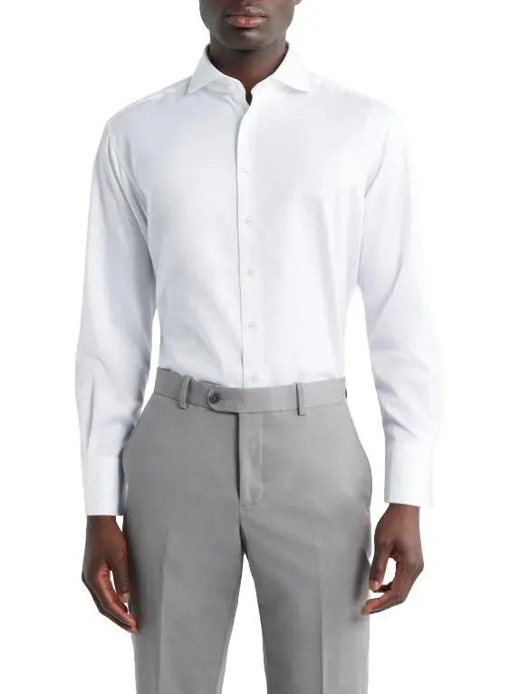 1863 BY ETERNA Soft Luxury Modern Fit Dress Shirt - White