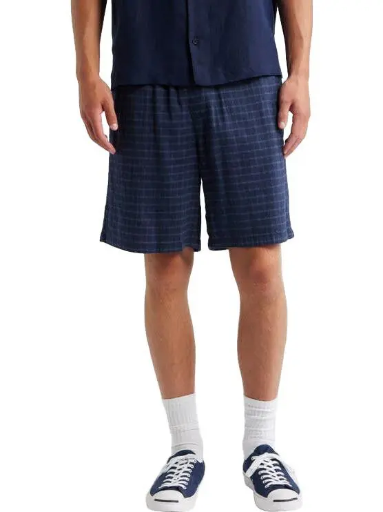 Topman Check Flannel Shorts - Navy