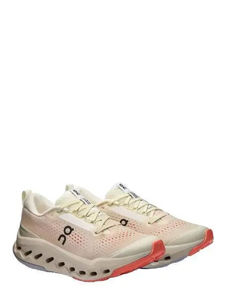 On Cloudsurfer Trail 2 Trail Running Shoe - Ivory/salmon