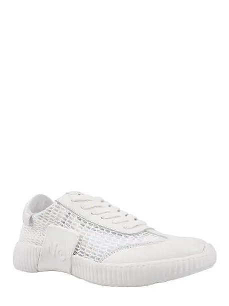 NATIONAL COMFORT Alinna Leather Sneakers - White Fabric