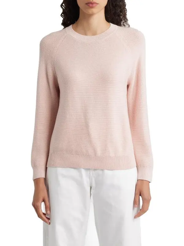 BOSS Crewneck Cotton Sweater - Open Prple